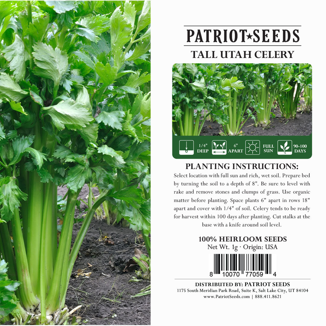 Patriot Seeds Heirloom Tall Utah Celery Seeds (1g)