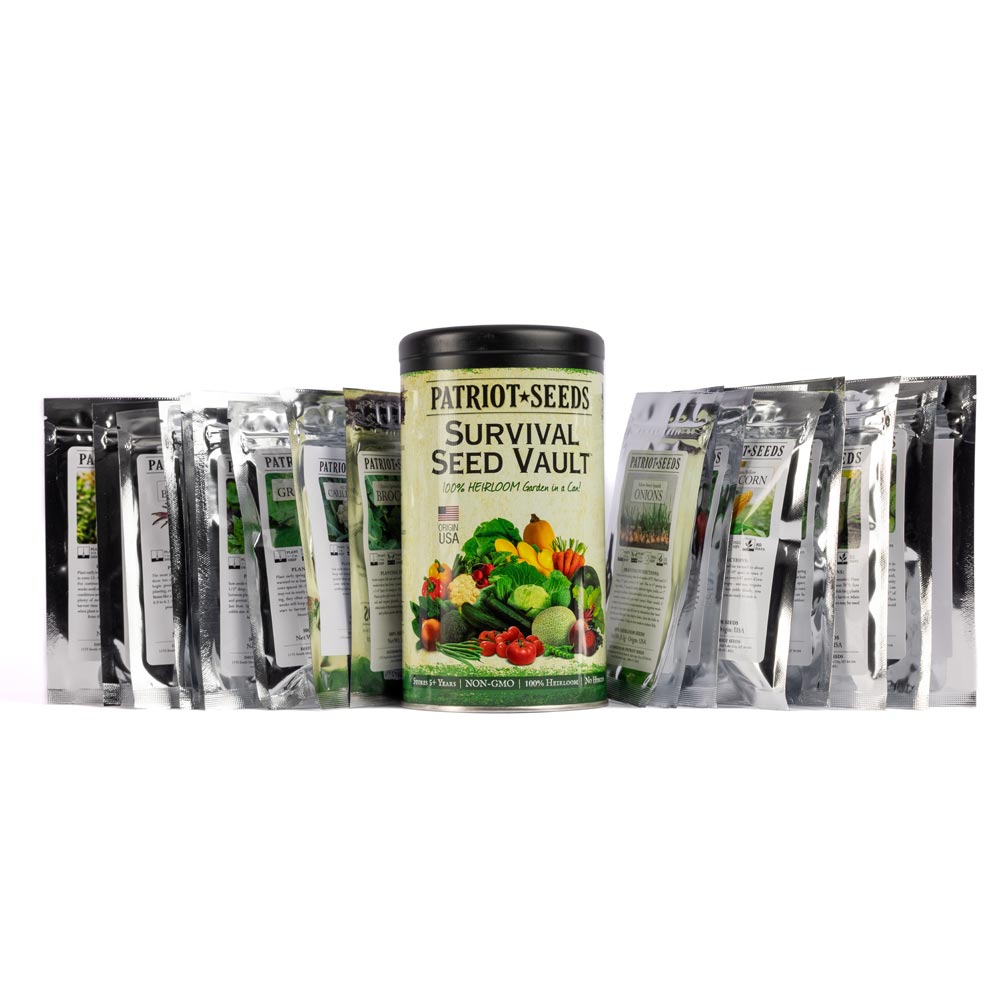 Survival Seed Vault - 20 Heirloom Varieties, Non-GMO – Patriot Seeds